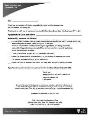 Fillable Online Patient Forms - Continence Care - URMC Fax Email Print ...