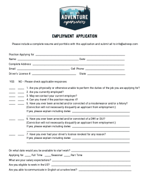 Fillable Online AE Employment Application Fax Email Print - pdfFiller