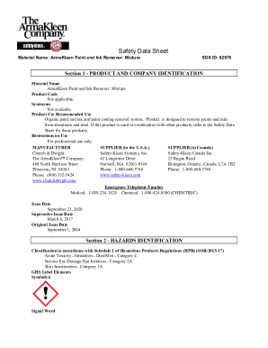 Fillable Online EBD Cleaner Material Safety Data Sheet Fax Email Print ...