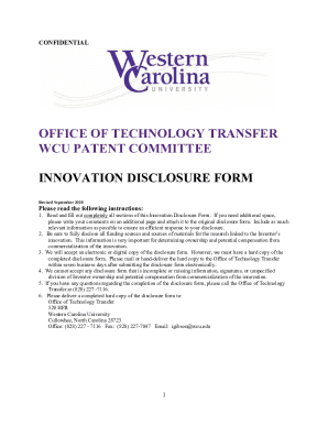 Fillable Online invention/technology/innovation/idea disclosure form ...