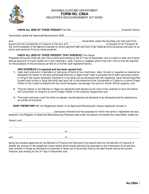 Fillable Online A to Z Index - Forms - Government of the Bahamas Fax ...