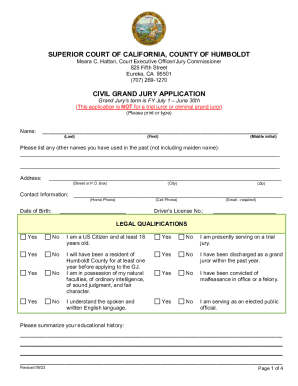 Fillable Online Civil Grand Jury Forms Fax Email Print - pdfFiller