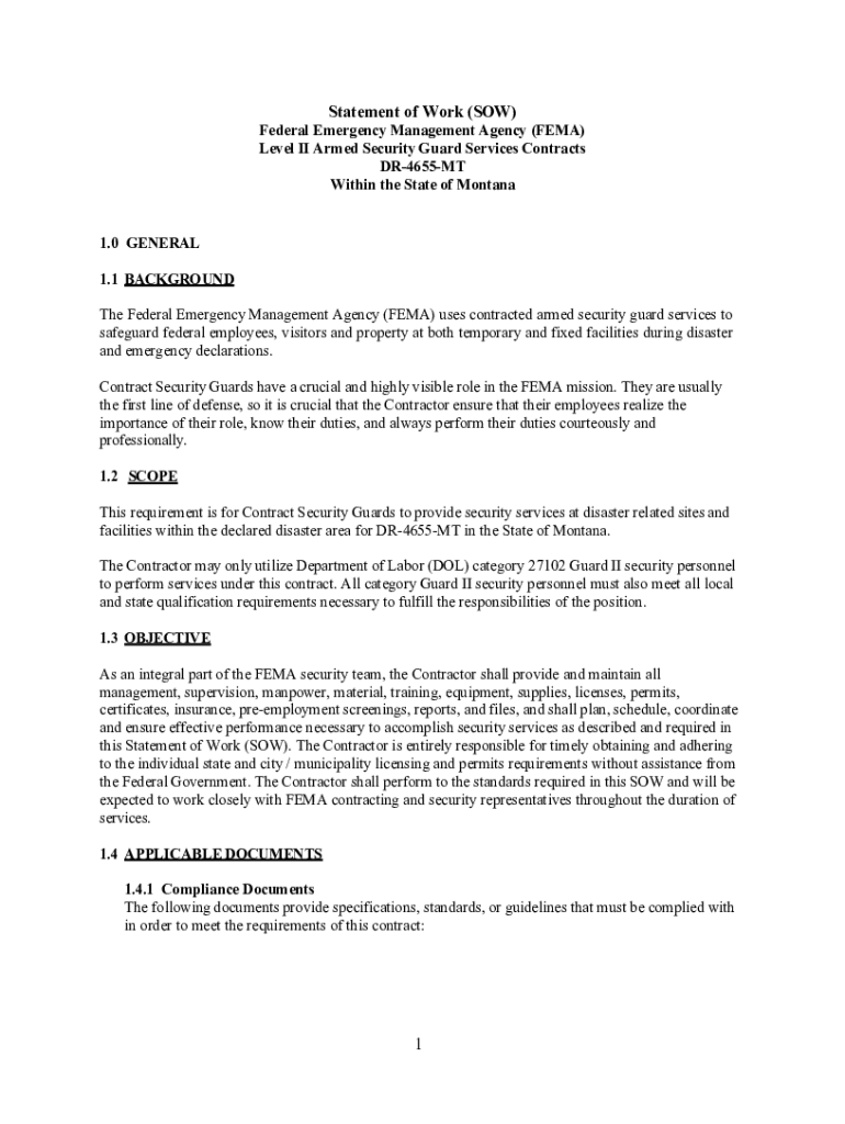 Fillable Online Sample Technology Statements of Work Fax Email Print ...