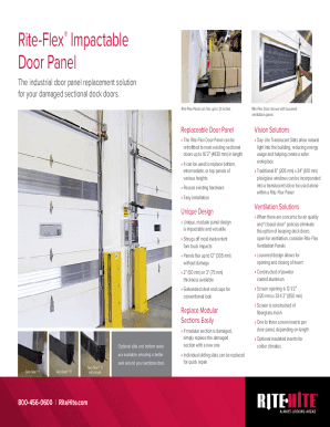 Fillable Online Rite-Flex Replacement Panel And Door - Rite-Hite Fax ...