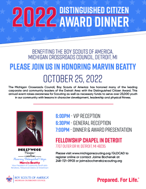 Fillable Online distinguished citizen - award dinner Fax Email Print ...