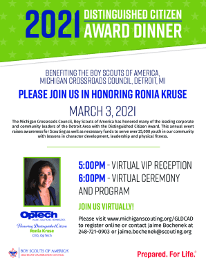 Fillable Online award dinner Fax Email Print - pdfFiller