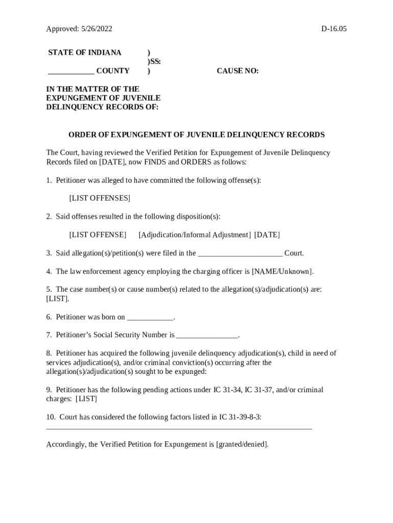What is the Juvenile Delinquency Expungement Process in ... Doc ...