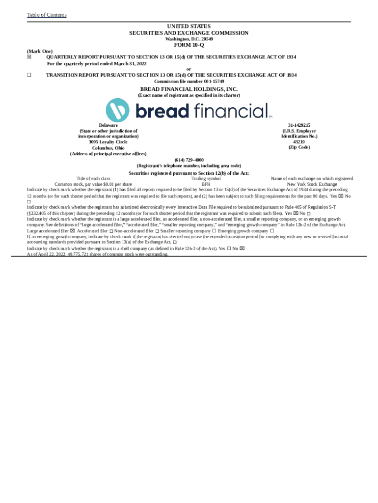 BREAD FINANCIAL HOLDINGS, INC Doc Template | pdfFiller