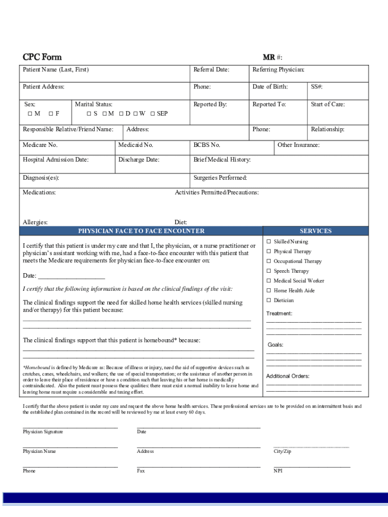 Fillable Online Cpc Application Form - Fill Online, Printable, Fillable, Blank ... Fax Email ...