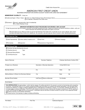 Fillable Online Credit Union Account No. Fax Email Print - pdfFiller
