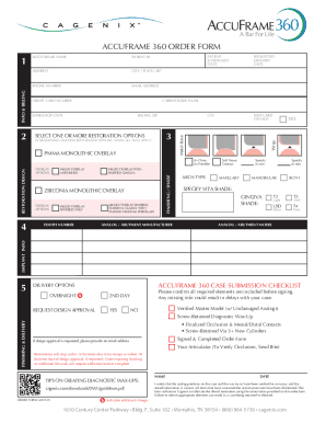 Fillable Online AccuFrame 360 Order Form Fax Email Print - pdfFiller