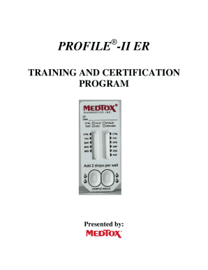 Fillable Online MEDTOX PROFILE-II ER Cassette Drug Testing Device for ...