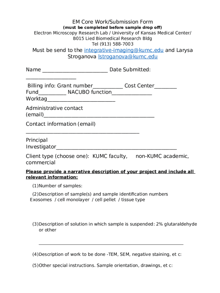 EM Core Work/Submission Doc Template | pdfFiller
