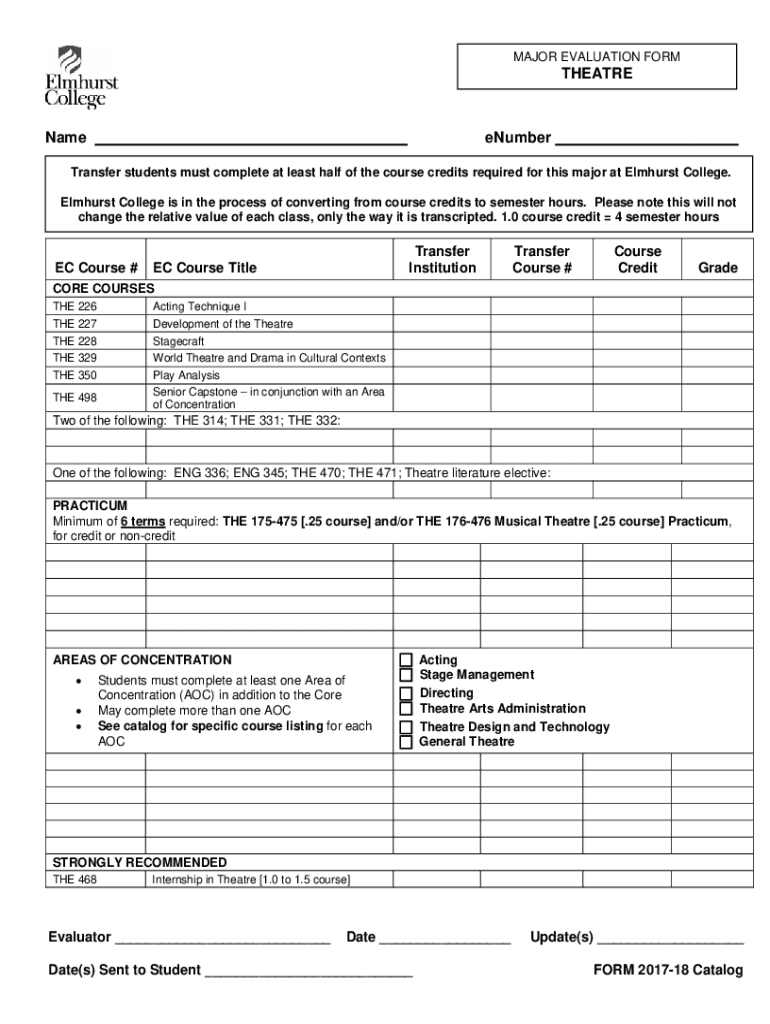 Fillable Online BA/BS in CSD (17-18 Catalog) ADVISING WORKSHEET ... Fax ...