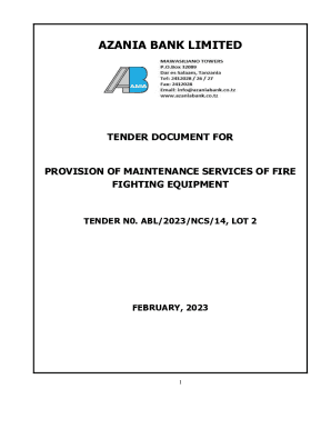Fillable Online azaniabank co tender document for provision of ...