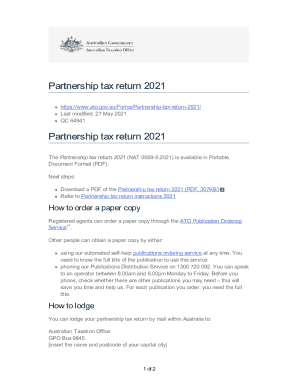Fillable Online Partnership tax return 2021 Fax Email Print - pdfFiller