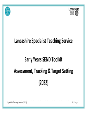 Fillable Online Early years SEND toolkit - Lancashire County Council ...