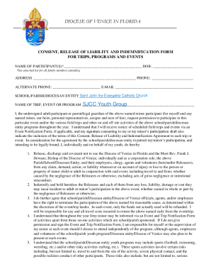 Fillable Online Consent, Release of Liability and Indemnification Form ...