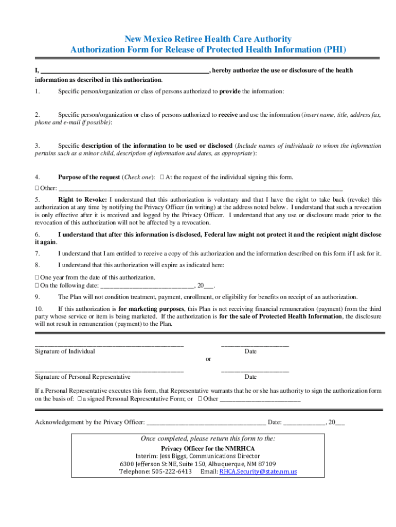 Fillable Online PHI-Release-Authorization-Form- ... Fax Email Print - pdfFiller