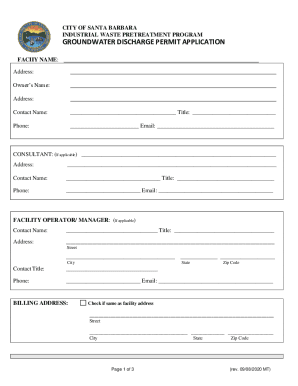 Fillable Online 13.08.340 Industrial user discharge permit application ...