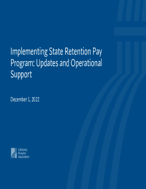 Fillable Online Implementing the State Retention Pay Program: Updates ...