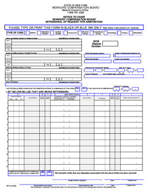 Fillable Online wcb ny - - PLEASE TYPE OR PRINT THIS FORM IN BLACK OR ...