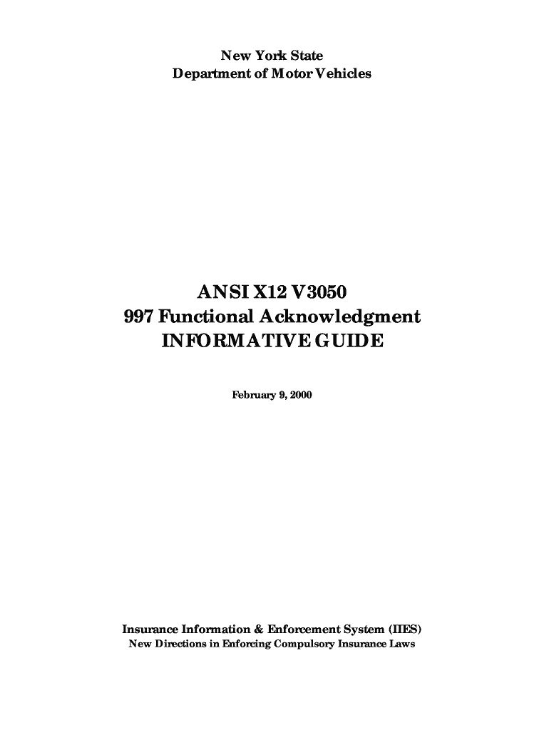 Fillable Online 997 Functional Acknowledgment Fax Email Print - pdfFiller