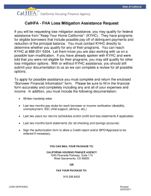 Fillable Online calhfa ca CalHFA - FHA Loss Mitigation Assistance ...