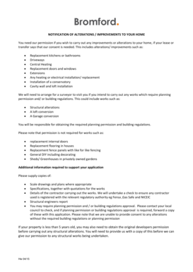 Fillable Online bromford co Home Ownership alteration request form ...