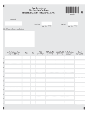 Maine Dealer's And Lessor's Supplemental Report 2020-2025 - Fill and ...
