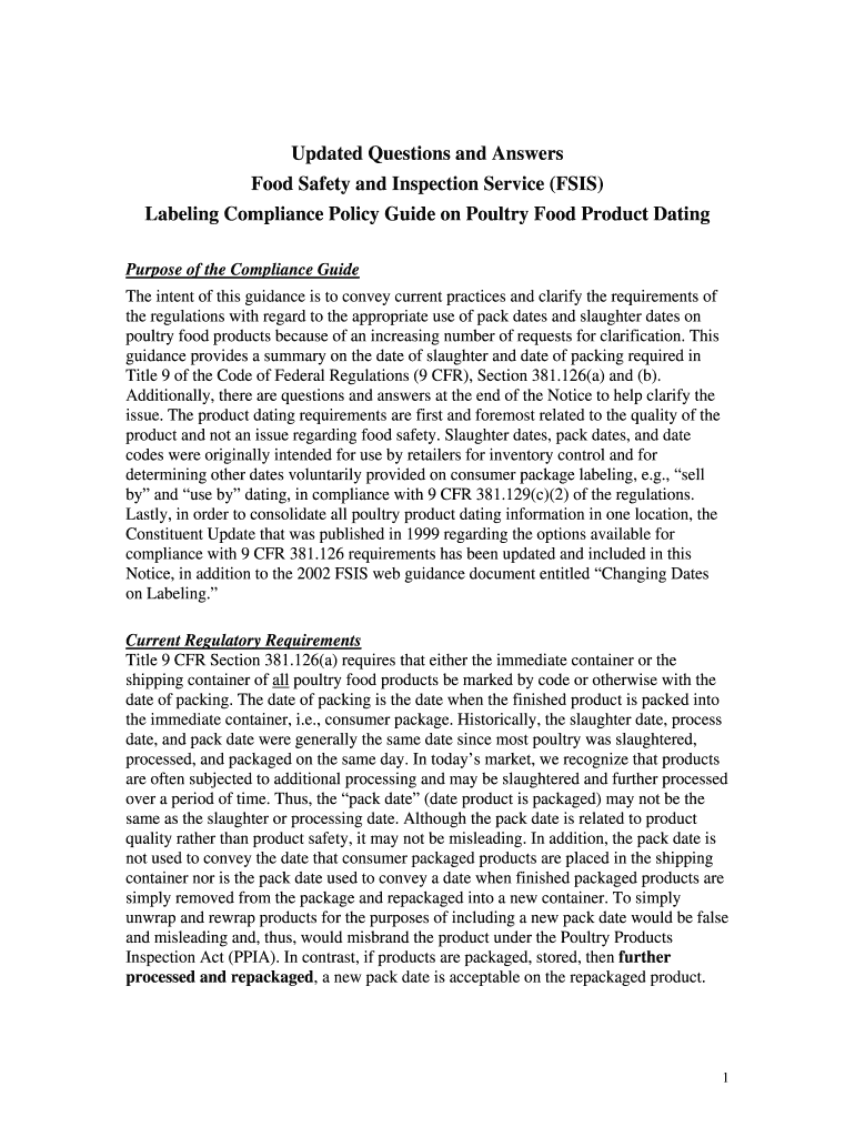 Fillable Online fsis usda Labeling Policies - USDA Food Safety and ...