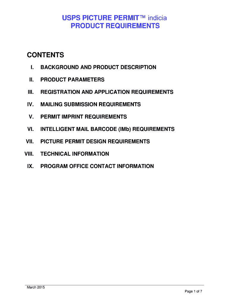 Fillable Online ribbs usps Picture Permit Product Requirements (PDF ...