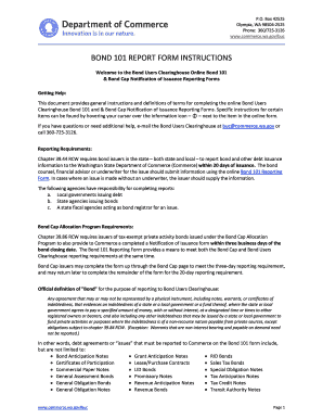 Fillable Online fortress wa BOND REPORT FORM 101 Fax Email Print - pdfFiller