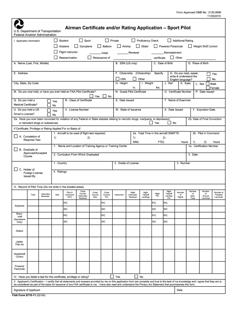 FAA Form 8710 11 Airman Certificate Faa Fill Out Sign Online DocHub FAA Form 8710 11 Airman Certificate Faa Fill Out Sign Online DocHub