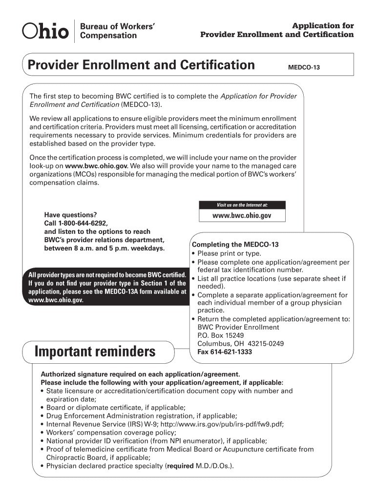 Fillable Online Provider Enrollment and Certification Fax Email Print - pdfFiller