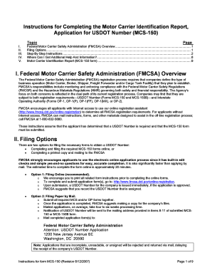 Fillable Online fmcsa dot (FMCSR) and the Hazardous Materials ...