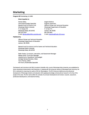 Fillable Online Program CIP Marketing 52 Fax Email Print - pdfFiller