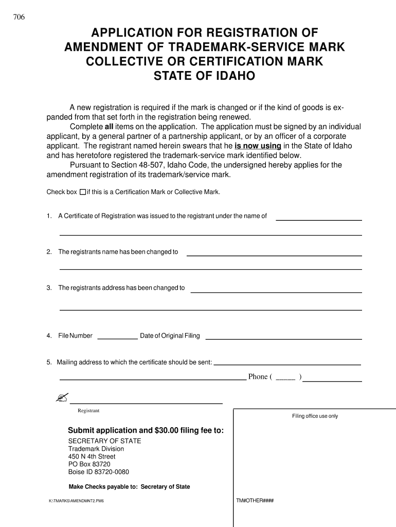 Fillable Online sos idaho Printable - Idaho Secretary of State - sos ...