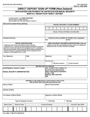19 Printable social security direct deposit forms Templates - Fillable ...