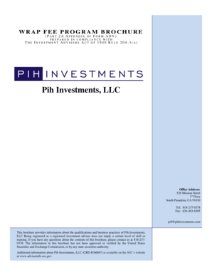 Fillable Online WRAP FEE PROGRAM BROCHURE Fax Email Print - pdfFiller
