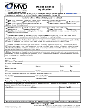 Fillable Online Dealer License Application Form MV25 Fax Email Print ...