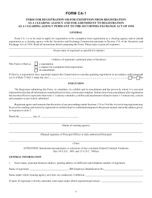 Fillable Online sec FORM CA-1 Fax Email Print - pdfFiller