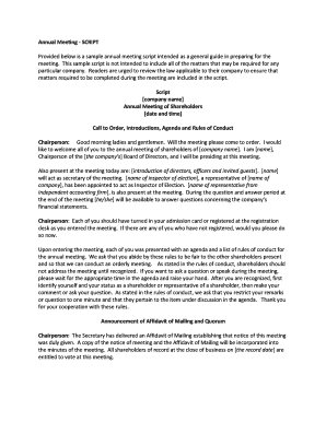 Fillable Online shareholderservices Sample Script - Shareholder ...