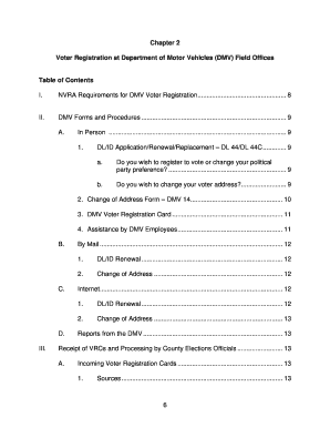 Fillable Online NVRA Requirements for DMV Voter Registration Fax Email ...