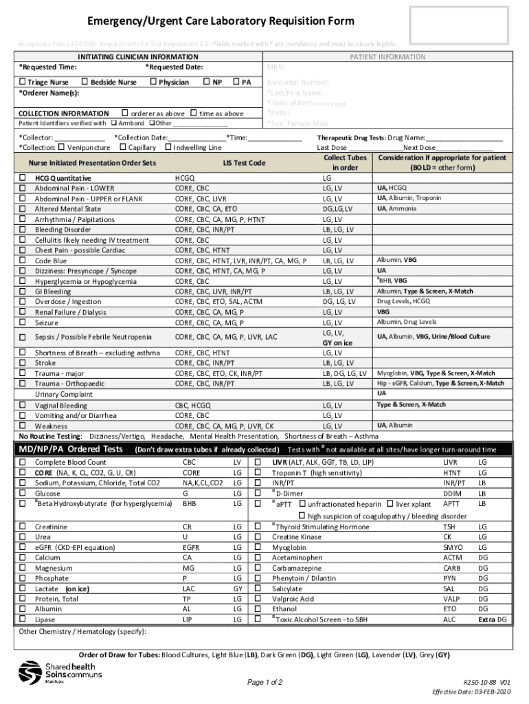 Fillable Online Lab Forms and Test Requisition Forms FAQ Fax Email ...