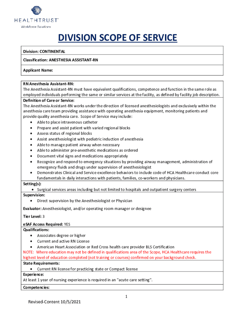 Fillable Online Statement on the Anesthesia Care Team Fax Email Print ...