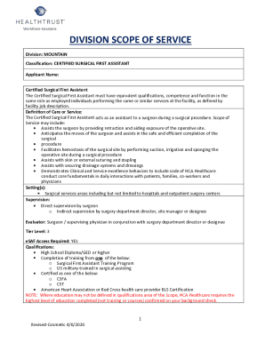 Fillable Online Certified Surgical First Assistant Fax Email Print ...