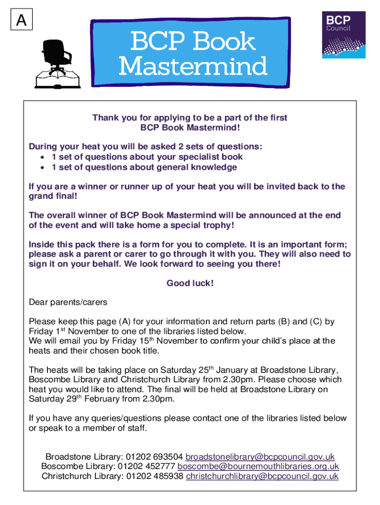 Fillable Online Part AB Mastermind application form. Parts A and B ...
