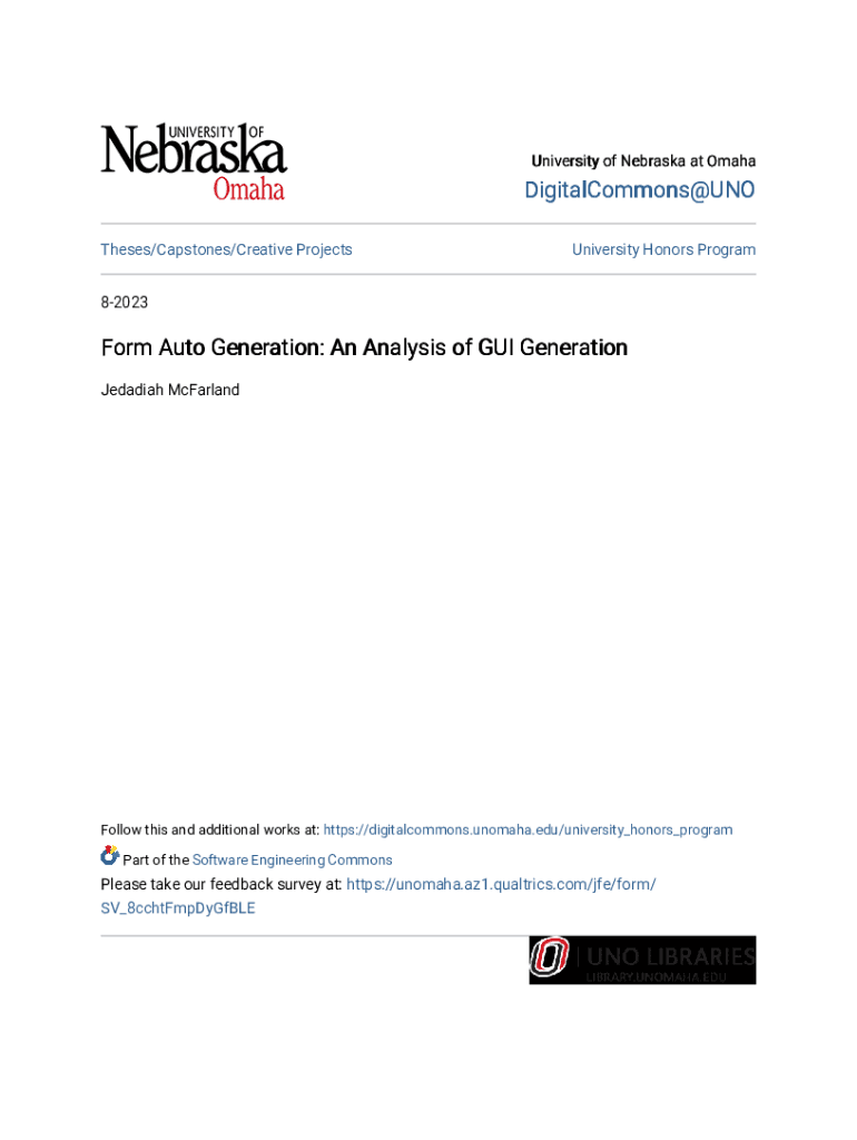 Fillable Online digitalcommons unomaha Form Auto Generation: An ...