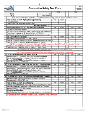Fillable Online Combustion Safety Test Form Fax Email Print - pdfFiller